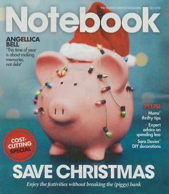 UK Sunday Mirror Notebook Magazine: Angellica Bell, Kelly Brook, Xmas ...