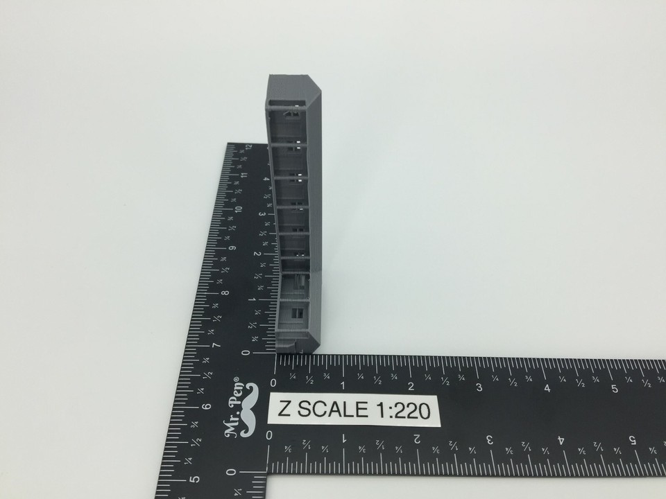 L Shape "Bates Style" Small Town or City MOTEL - Z Scale 1:220 - 3D ...