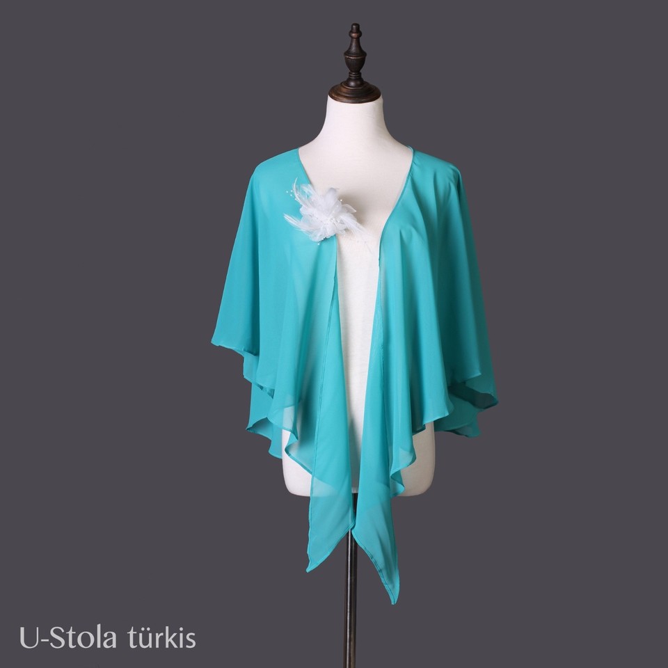 U-Form Stola Schal Tücher Stolen Hochzeit Freizeit Party chiffon Trends ...