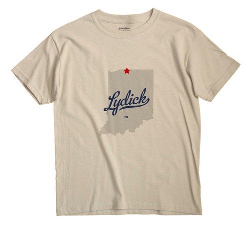Lydick Indiana IN T-Shirt MAP | eBay