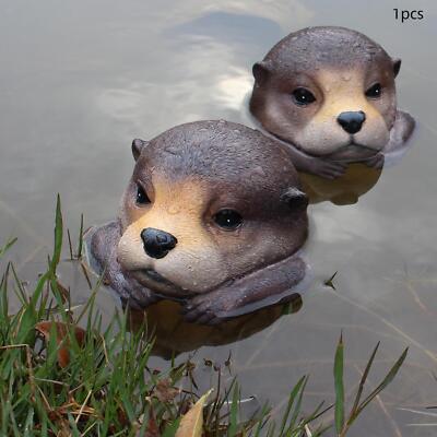 Pond Floating Otter Head Decor Lifelike Otter Head Props for Pond Patio ...