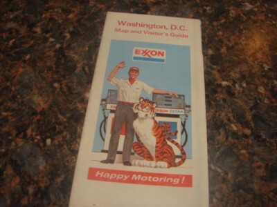 1974 Exxon Washington DC Road Map & Visitors Guide | eBay