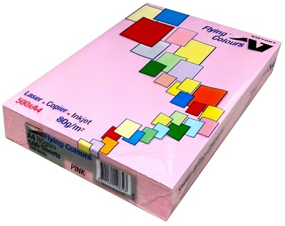 Victory Flying Colours A4 Copy Paper 80gsm Pink 500 Sheets flc025n ...
