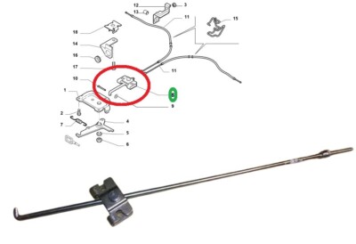 PEUGEOT BOXER CITROEN RELY FIAT DUCATO 14- REAR HAND BRAKE ROD LEVER ...