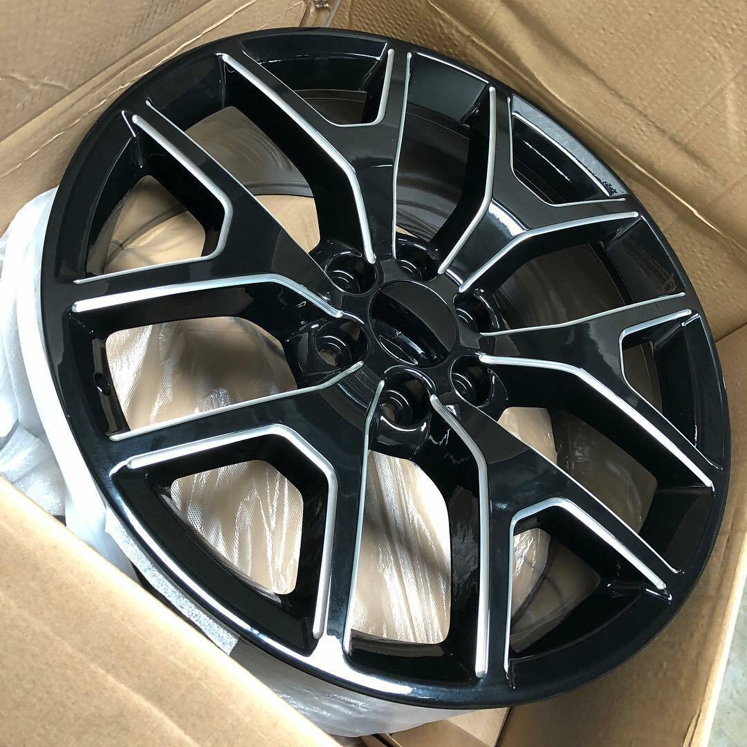 28" Inch Black Milled Replica 288 G04 Sierra Honeycomb Snowflake Wheels ...