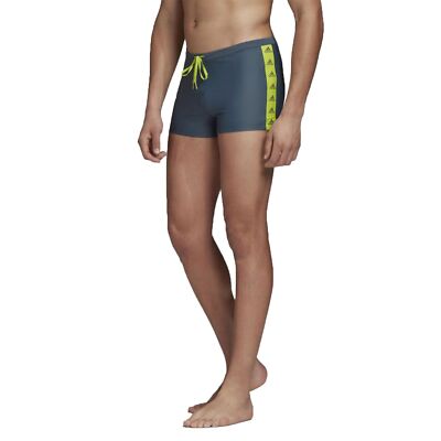 Adidas Ess Men's Fit Taper Boxer Swim Trunks Swim Shorts Infinitex Blue ...