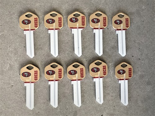 10 NFL49ERS San Francisco Key Blank Kwikset KW1, You Are Getting 10 Key ...