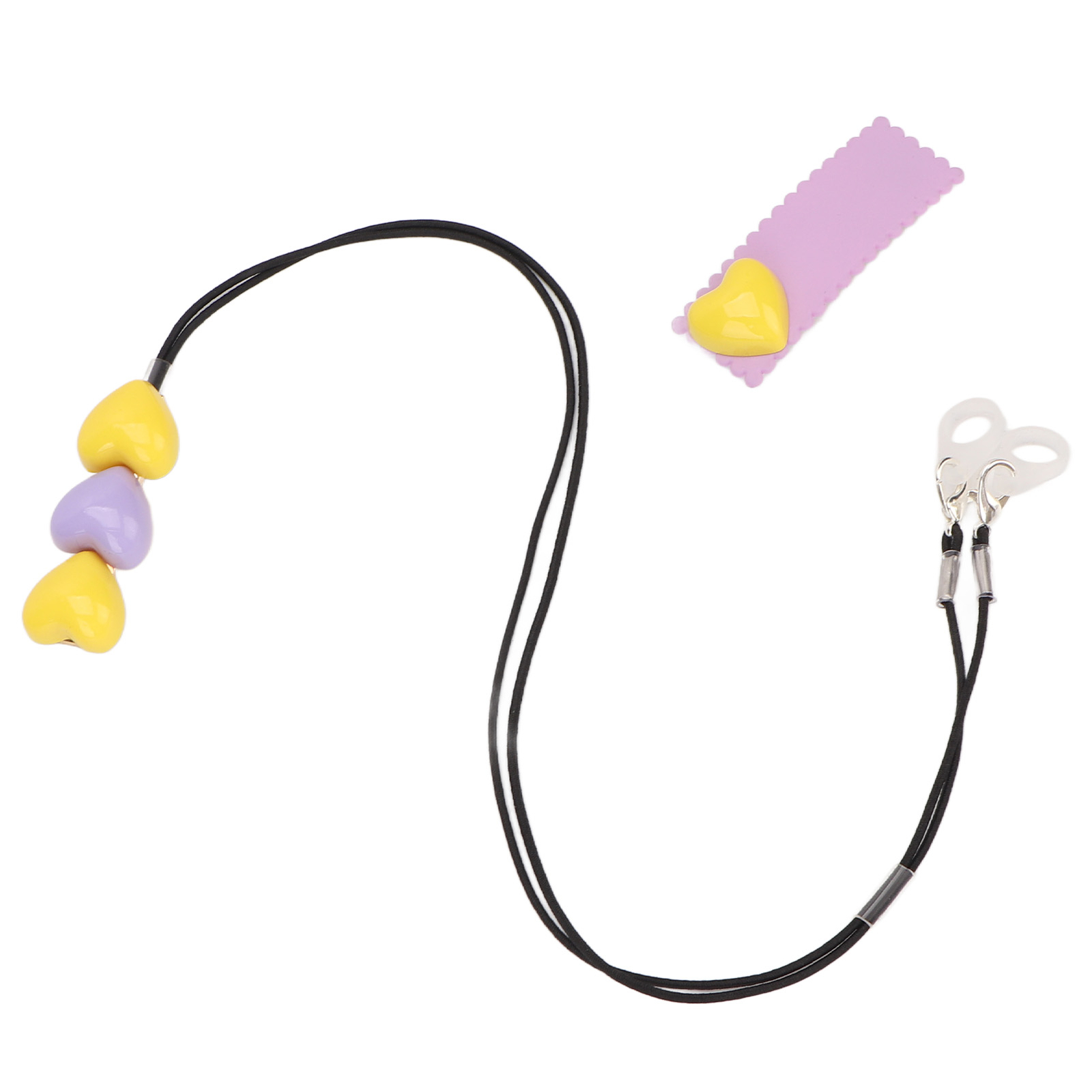 Deaf Aid Holder Star Hairclip Yellow Purple ABS Deaf Aid Clip (Both ...