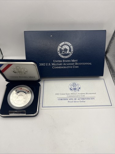 2002 U.S. Military Academy Bicentennial Commemorative Silver Proof Coin ...