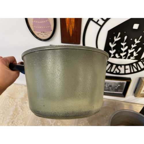VTG Set Cast Aluminum Regal Pots Handles Avocado Green Retro Kitchen ...