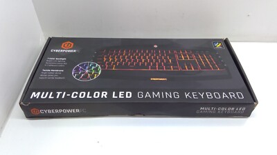 NEW CyberPowerPC multi-color led gaming keyboard wired USB | eBay