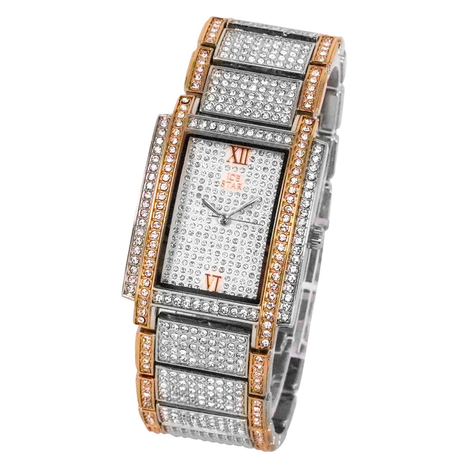 Iced Icy Rapper Luxury Dress Square Simulated Diamond Wrist Bling Hip ...