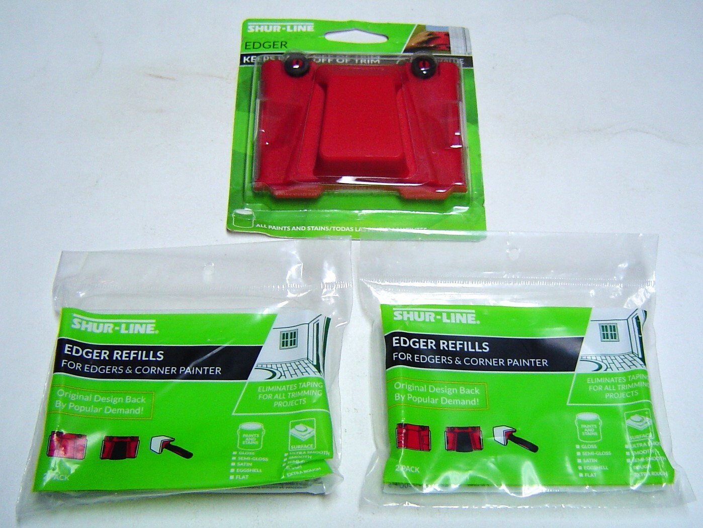 SHUR-LINE EDGER w/ PAD & TWO PACKS OF 2 PAD REFILLS - TOTAL OF 4 PAD ...