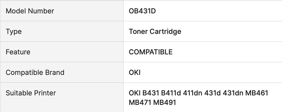 44574301 PCI Brand 10k-Yield Black Drum Unit For OKI B411 B431 B431dn ...