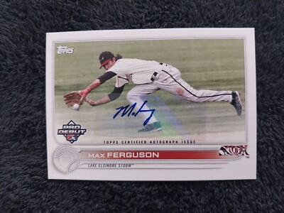 2022 Topps Pro Debut Max Ferguson Auto Autograph Rookie RC Base Red Sox ...