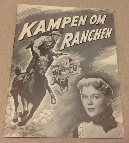 "Tall Man Riding" Randolph Scott Malone Vtg 1955 Danish Original Movie ...