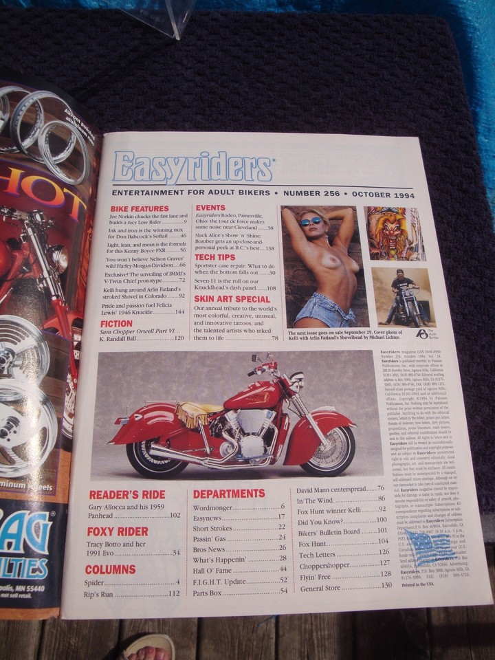 EASYRIDERS Magazine OCTOBER 1994 ~ Motorcycle Culture ~2 Naughty ...