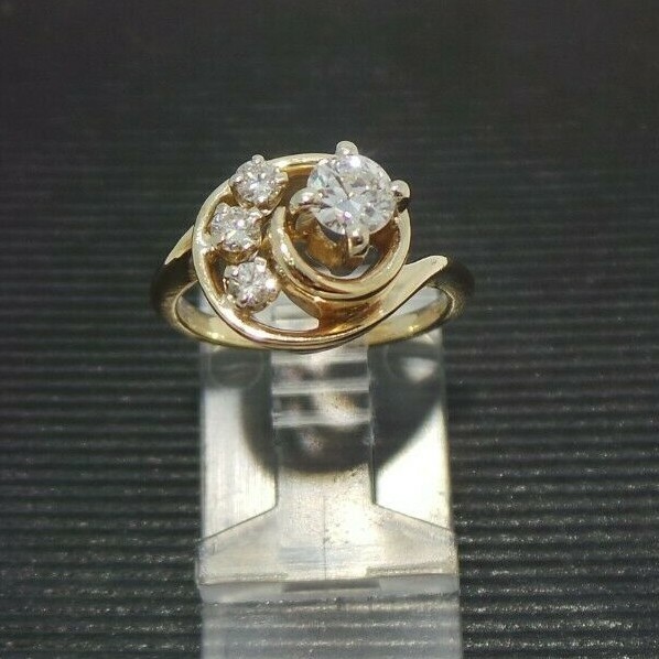ESTATE 14K YG LADIES DIAMOND RING .50 tcw SZ 5 G118175-2 4.34 grams | eBay