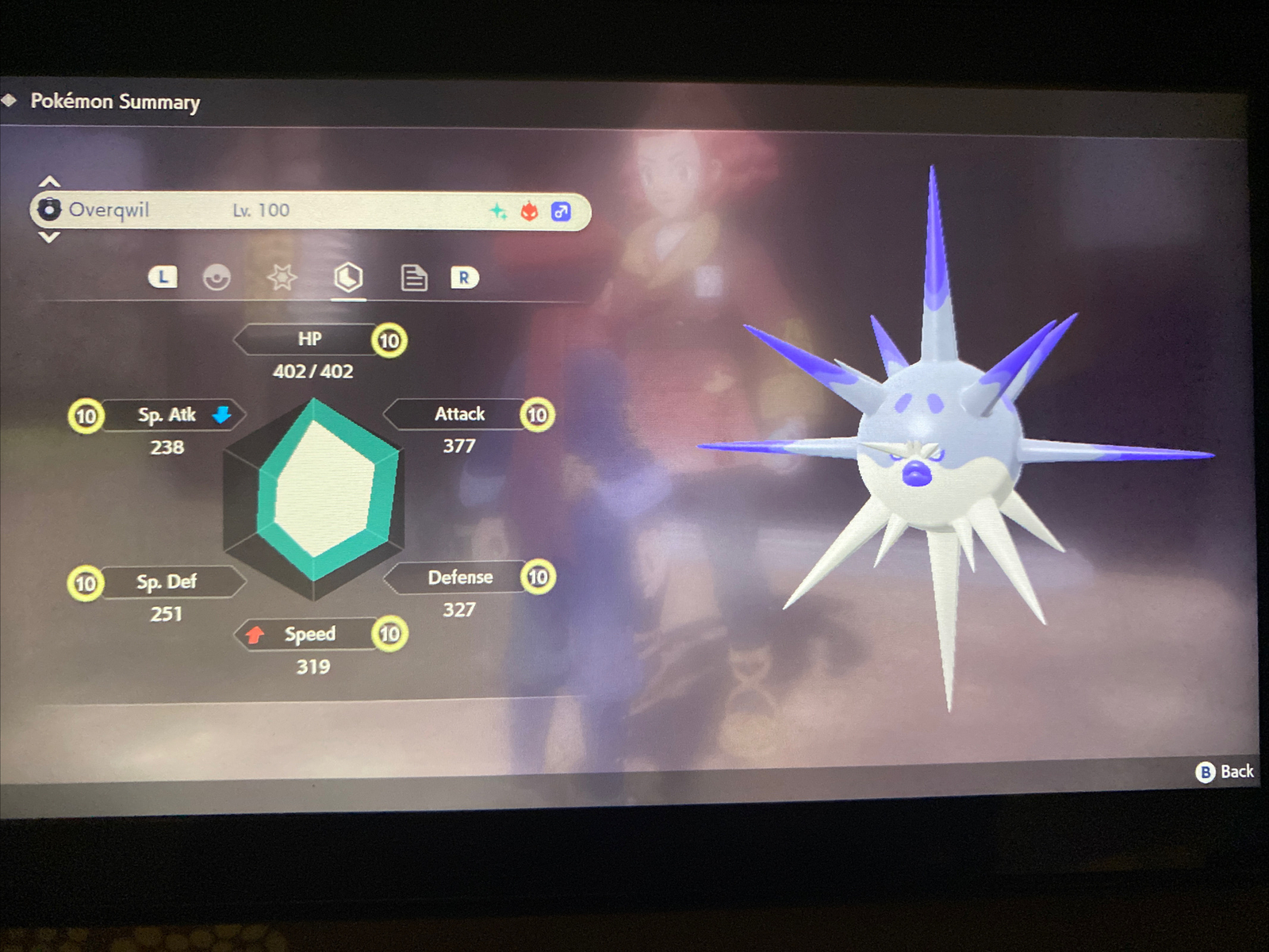 Pokemon Legends Arceus Shiny Overqwil Alpha Max Effort Fast Delivery | eBay