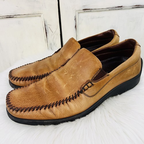 Neil M. Rome Loafer Maple Brown Soft Leather Slip on Dress Shoes ~ Mens ...