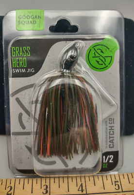 NEW Googan Squad Grass Hero Swim Jig 1/2 Oz Rotten Pumpkin 5/0 | eBay