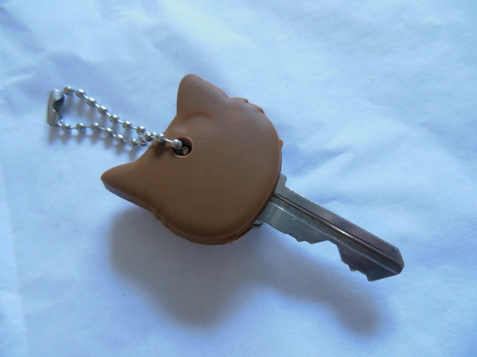 Brown CAT ** Key Cover 3-D keychain *{ soft silicone } ** Free Shipping ...