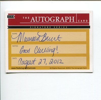 Maureen Clark Brunt US Olympic Curling Team Curler Signed The Autograph ...
