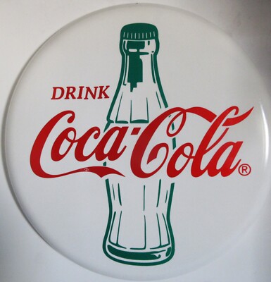 Coca-Cola 18" Round Coca-Cola Button | eBay