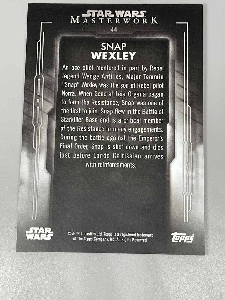 Snap Wexley 2020 Topps Star Wars Masterwork Blue Parallel #44 | eBay