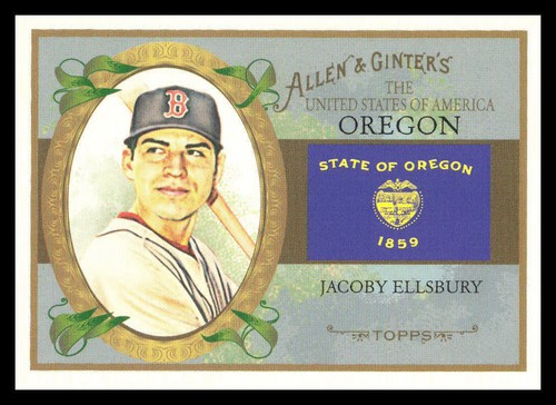 2008 Topps Allen & Ginter Jacoby Ellsbury #US37 United States Oregon ...