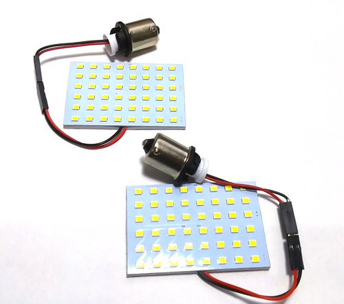 2 Super Bright 12 volt 48 White LED 1141/BAY15S/1156 Landscape ...