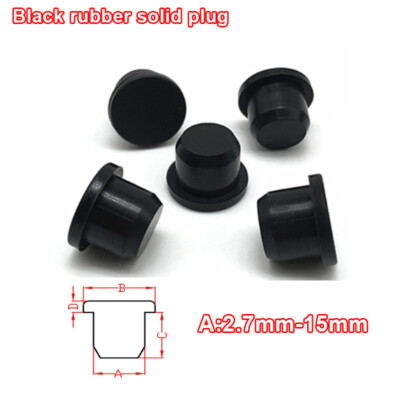Silicone Rubber Plug Stopper Sealing Bungs Solid Hole Plugs 2.7mm-14mm Push-In | eBay Australia