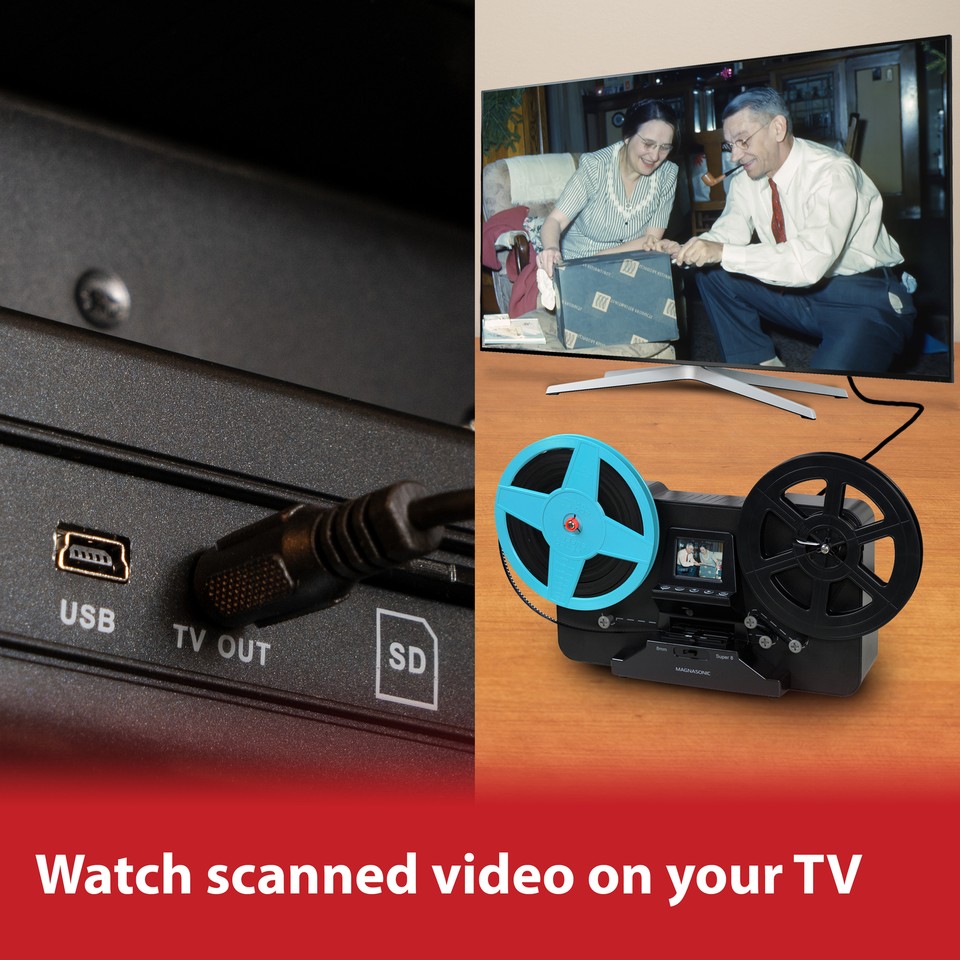 Magnasonic Super 8/8mm Film Scanner, Converts Film into Digital Video ...