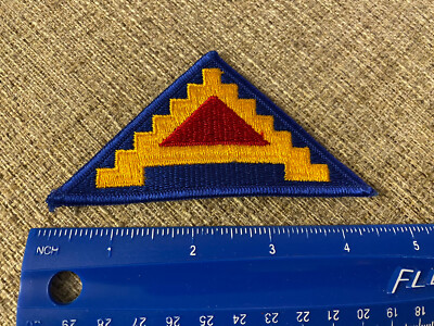 US Army 7th Army Triangle Red Blue Yellow Patch INV3204 | eBay