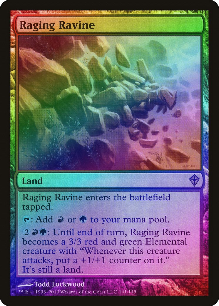 Raging Ravine FOIL Worldwake PLD Land Rare MAGIC THE GATHERING CARD ...