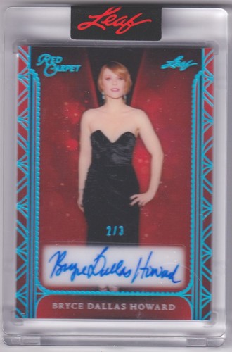 BRYCE DALLAS HOWARD 2026 Leaf Red Carpet Autograph Auto #/3 🔥🔥🔥 | eBay