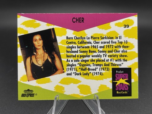 1991 Pro Set Super Stars MusiCards #39 Cher | eBay