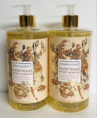 2-Pack Saponerie Mario ~ Sweet Almond Moisturizing Hand Wash 25.3 fl oz ...