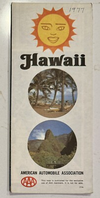 Hawaii - Vintage 1977 AAA Map of Hawaii | eBay