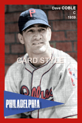 Dave Coble - 1939 Philadelphia Phillies - choose a size - colorized ...