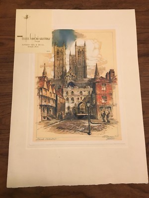 Vintage Al Mettel LINCOLN CATHEDRAL Print 12 x 17 | eBay
