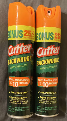 2 Cans Cutter Backwoods Insect Repellent Up To 10Hrs (Sweat-Resistant ...
