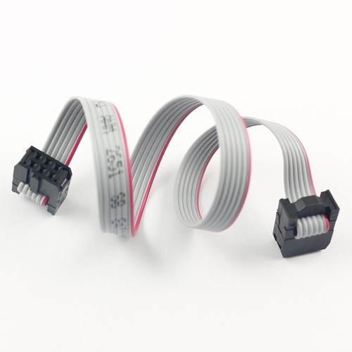 2Pcs 2.54mm Pitch 2x3 Pin 6 Pin 6 Wire Extension IDC Flat Ribbon Cable ...