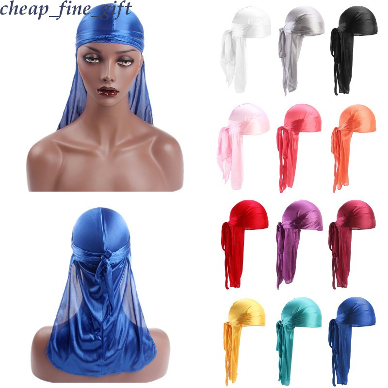 Unisex Durag Bandana Turban Wrap Headscarf Men Women do doo du Rag Long ...