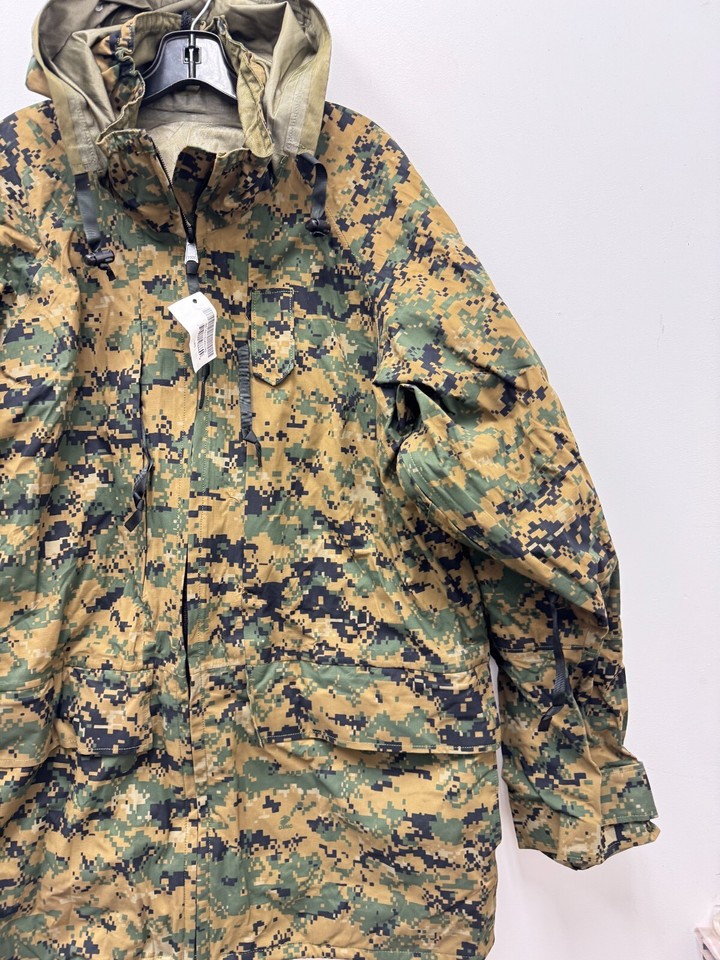 New Genuine Usmc Apecs Gore Tex Digital Marpat Cold Weather Parka - X ...