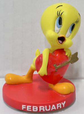 2000 The Danbury Mint Goebel Tweety Bird Calendar Figurine ~ FEBRUARY ...