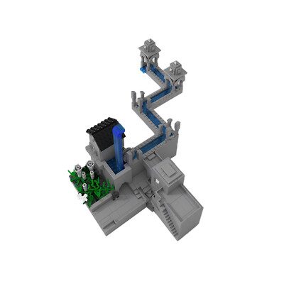 Impossible Waterfall Architecture Model Building Toys Set 736 Pieces ...