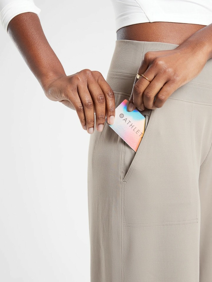 NWT Athleta Venice Wide Leg Pant, Bluff Grey SIZE 2X 2 X #982868 W0728 ...