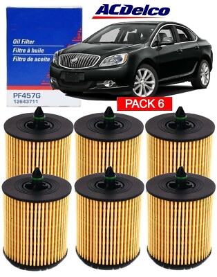 SET 6 - Genuine BUICK SERRANO ACDelco Engine Oil Filter PF457G PF457G ...