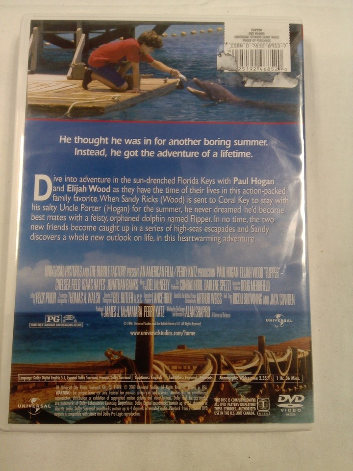 FLIPPER (1996) DVD Widescreen Paul Hogan, Elijah Wood 25192468520 | eBay